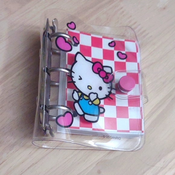 Sanrio | Office | Hello Kitty Pink Hearts Red Checkered Mini Binder ...